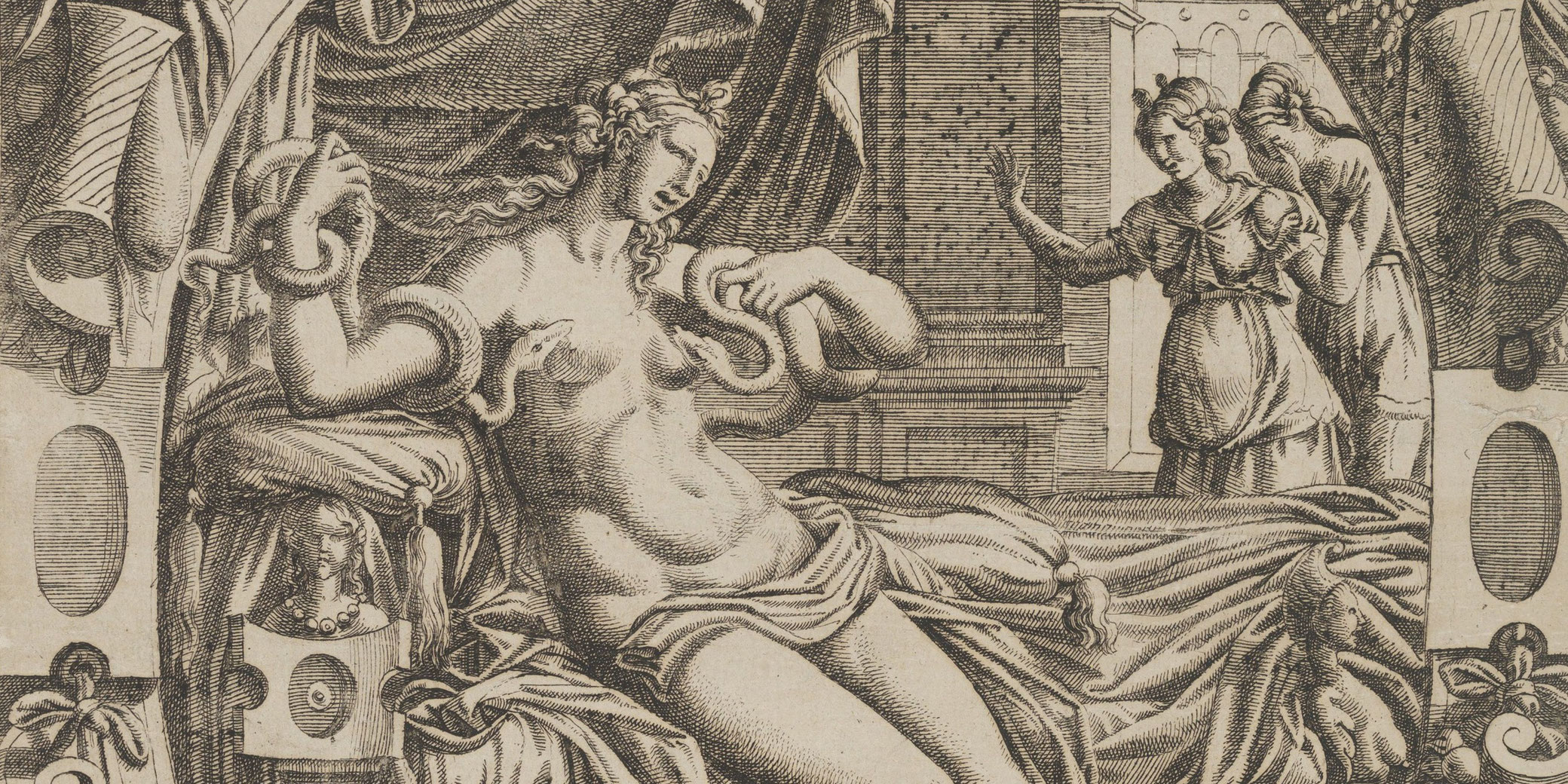 cleopatra killing herself