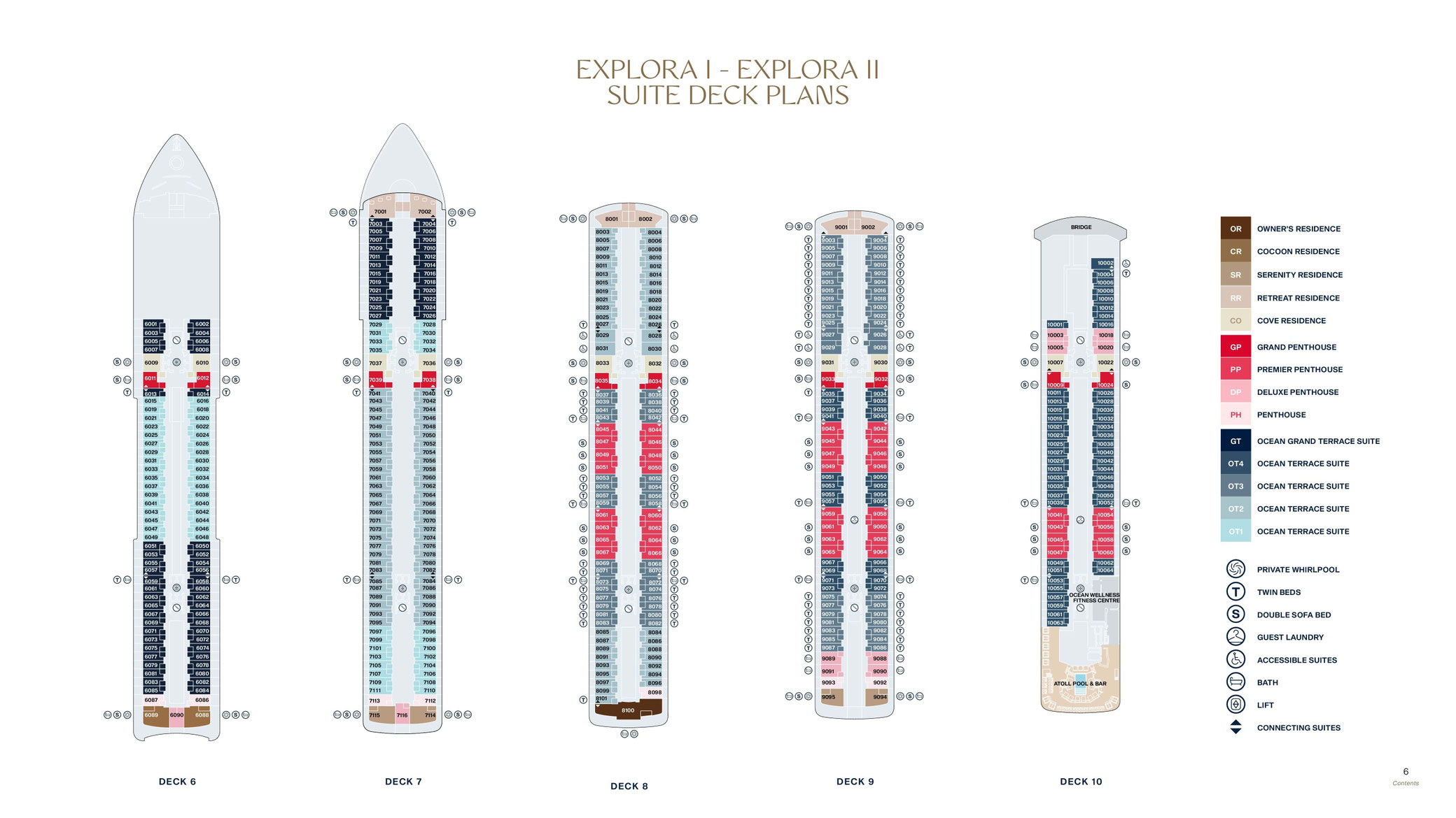 Explora 1 Deckplan - Emocean Luxus Kreuzfahrten