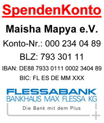 SpendenKonto - Maisha Mapya e.V.