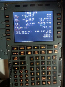 MCDU Multipurpose Control & Display Unit - Airbus A320 Cockpit