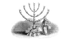 ANCIENT AND NEW MENORAHS - 19th Century - Divisions Structure Bible Menorah