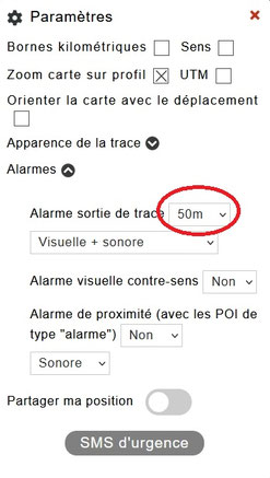 Suivre une trace - Site des Marches dynamiques
