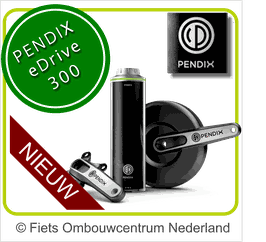 Pendix eDrive300: Direct-Drive MIDDENMOTOR met 300Watt-uur bidon accu ...