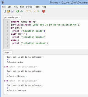 Programmation PYTHON en Sciences - Site Ellasciences de Sciences physiques du Lycée Ella Fitzgerald