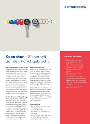 Kaba 8, kaba 20 und kaba star (cROSS) - die sicherheit und eine ...