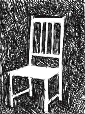 negative space stool drawing