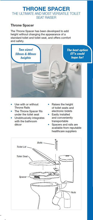 Raised Height Pan toilet suites/Throne Spacer - Bathrooms & Kitchens ...