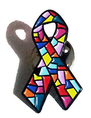 Dissociative Identity Disorder awareness ribbons (lapel pin badges ...