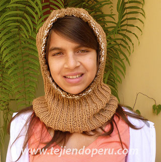 Capucha con cuello - Tejiendo Perú