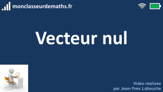 Notion de vecteur - Mon classeur de maths