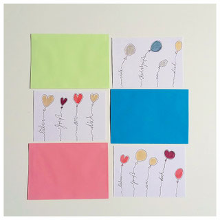 Karte mit Nagellack-Ballons - Kreativblog