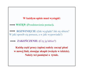 PISZEMY OPIS - zajecia3