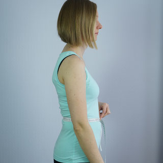 Brust, Taille und Hüfte am Schnitt nachmessen - Nähschule bei Olga