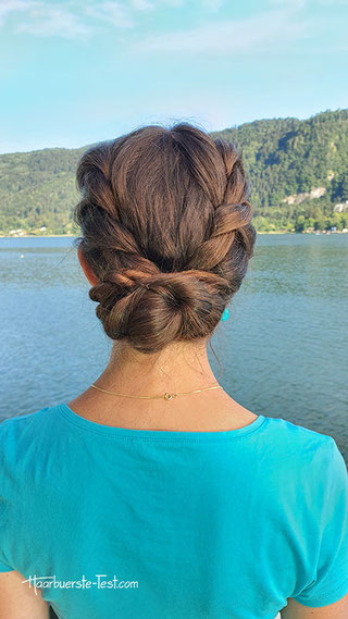 Niedriger Dutt Anleitung: Dutt mit geflochtenem Zopf ...
