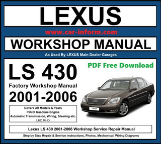 Lexus LS430 Workshop Manuals. Wiring Diagram - Free PDF's