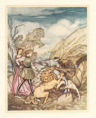 Illustrations of dragons by Arthur Rackham - myfairyland