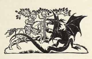 Illustrations of dragons by Arthur Rackham - myfairyland