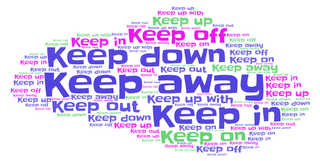 Phrasal verbs con keep en inglés - Ejercicios inglés online