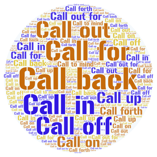 Phrasal verbs con CALL en inglés - Ejercicios inglés online