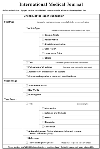 Information for Authors - International Medical Journal