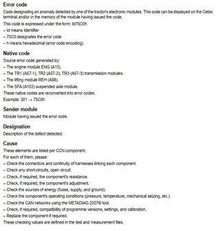 Claas Error Codes List - Wiring Diagrams