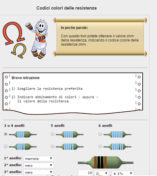 Codice COLORI RESISTENZE - iz0upss JimdoPage!