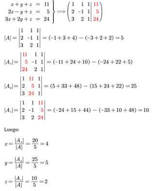 Regla de Cramer - Matemática Informática y Educación