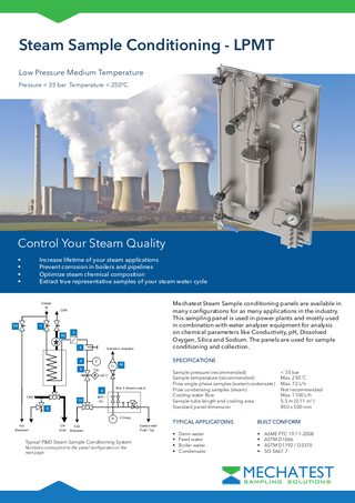 STEAM SAMPLING SYSTEMS - WATER SAMPLING - SWAS SOLUTIONS - Mechatest ...
