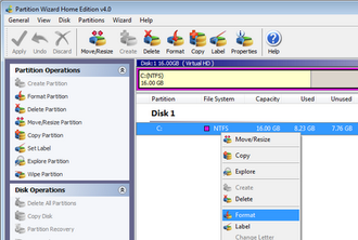 Partition Wizard per Windows 7, Vista, XP - Download - Floriano in ...