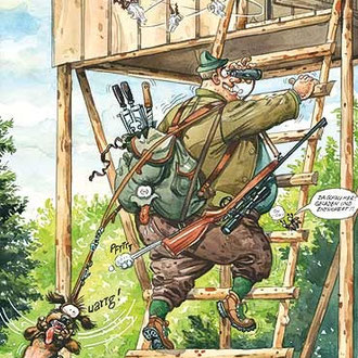 Cartoons zum Thema Jagd von Haralds Klavinius - Jagdhornbläsercorps ...