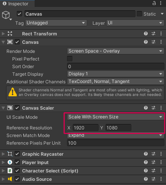【Unity】キャラクターセレクト画面を作成してみる① - ARTS GRAFFITI