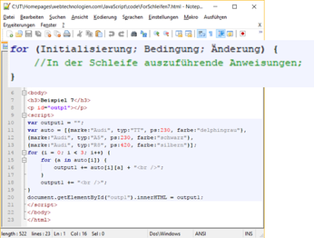 JavaScript-Tutorial - webtechnologien.com