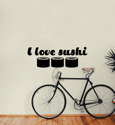 I love sushi | sticker | decal - Wall Art Company