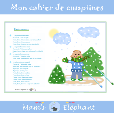 Mon Cahier de comptines Hiver (Janvier Février Mars) - Mam's Elephant ...