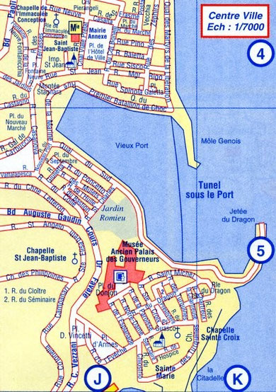 Plan de Bastia - Corse ile de beaute