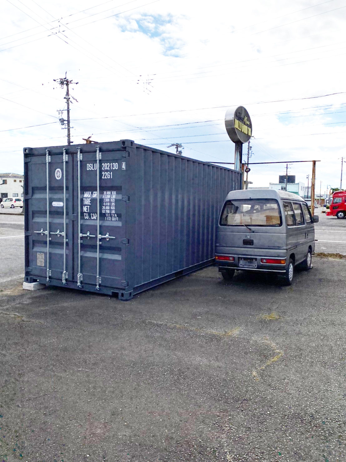 岐阜県羽島市 NEWVANコンテナ20ftグレー設置 - 岐阜大垣｜スイトコンテナ