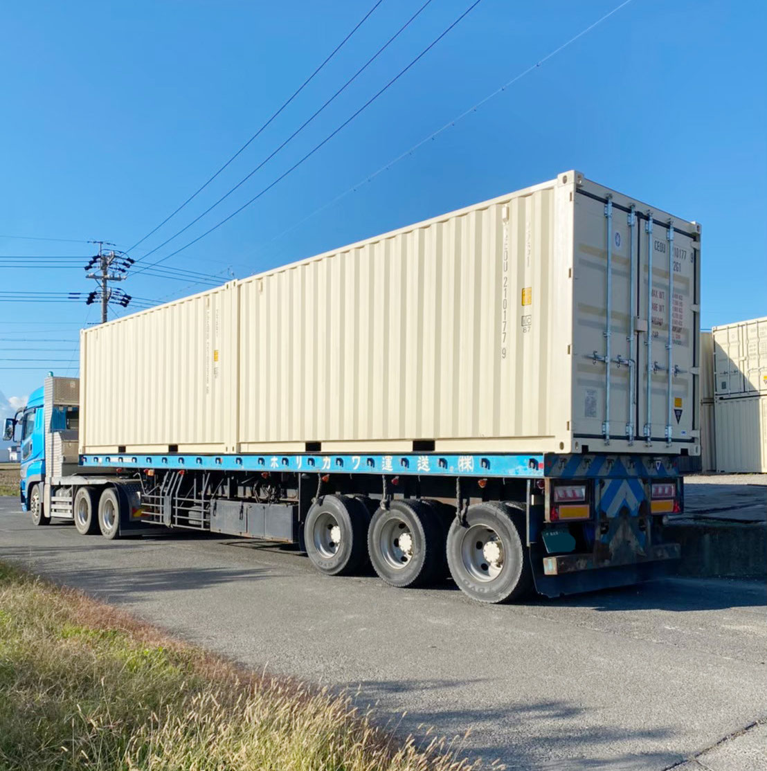 愛知県大府市 NEWVANコンテナ20ftアイボリーお引渡し - 岐阜大垣｜スイトコンテナ