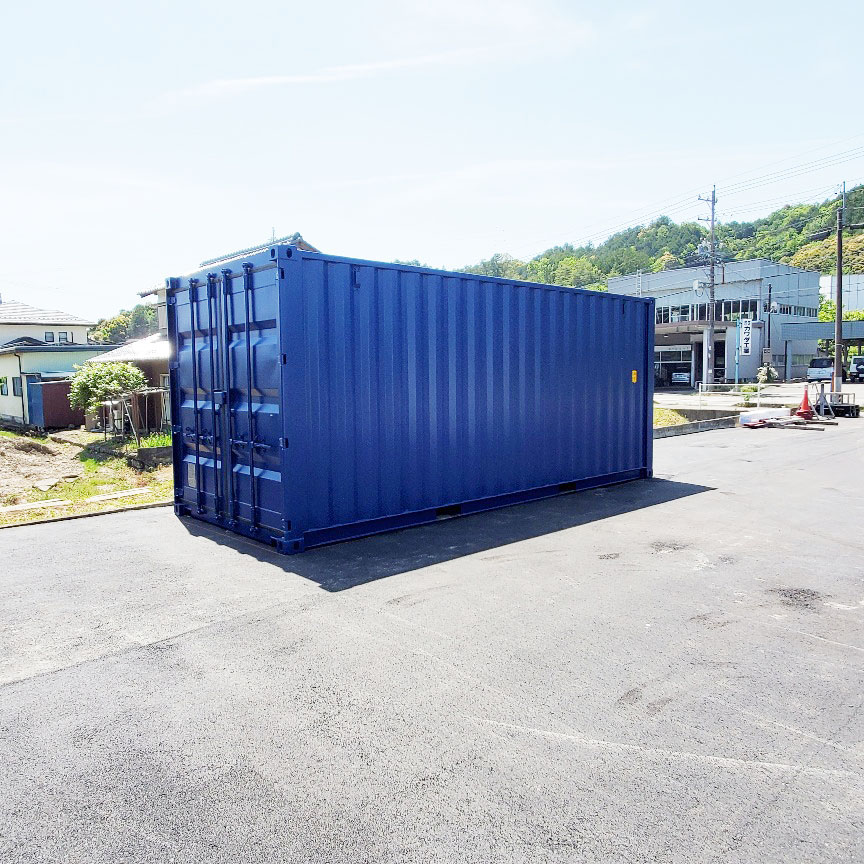 岐阜県山県市 NEWVANコンテナ20ft紺色塗装設置 - 岐阜大垣｜スイトコンテナ
