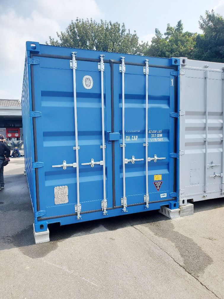 愛知県東海市 NEWVANコンテナ20ftブルー設置 - 岐阜大垣｜スイトコンテナ