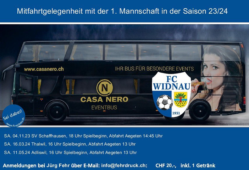 Casa Nero Eventbus - FC Widnau