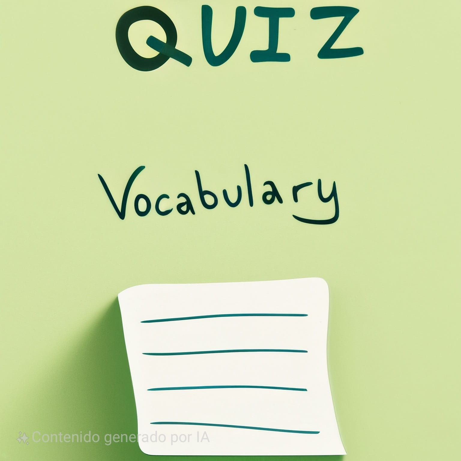 Quiz 5 - Vocabulario - Nivel Básico - Ejercicios inglés online