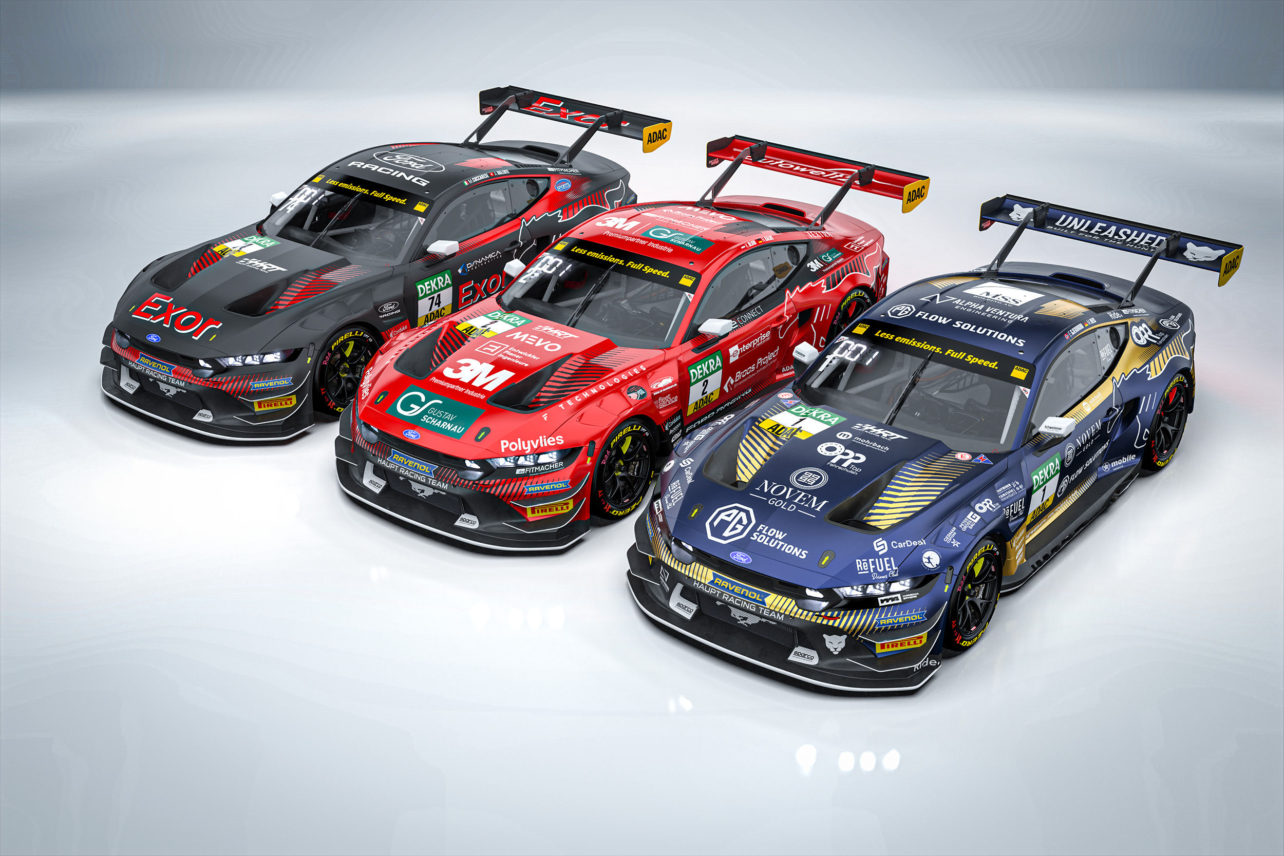 DREI DESIGNS, EIN ZIEL: HRT PRÄSENTIERT MUSTANG-TRIO FÜR DAS ADAC GT ...