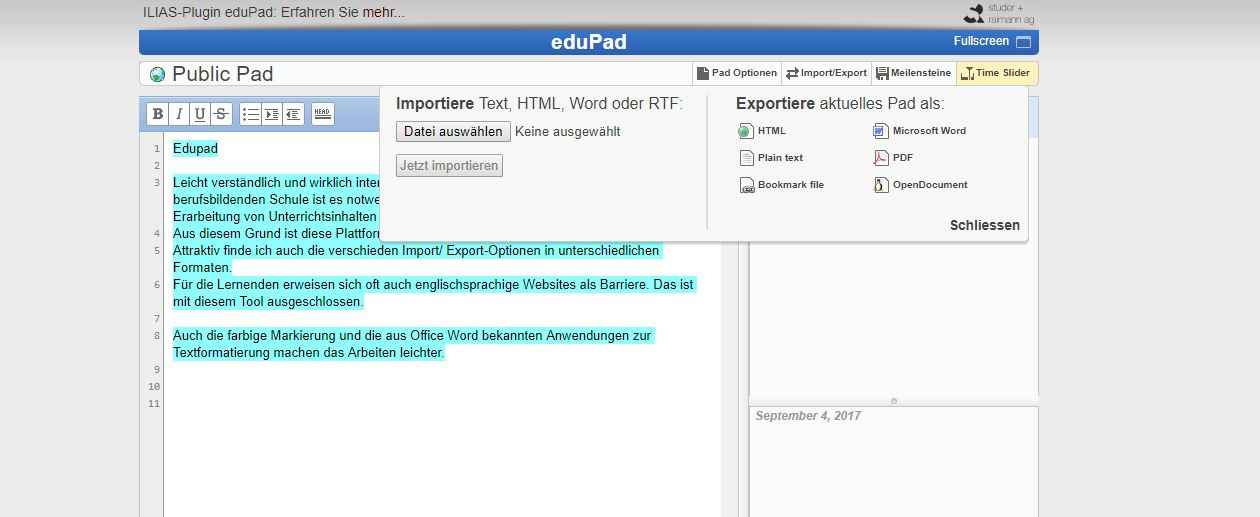 Ein Tool meiner Wahl- Edupad - education4-0s Webseite!