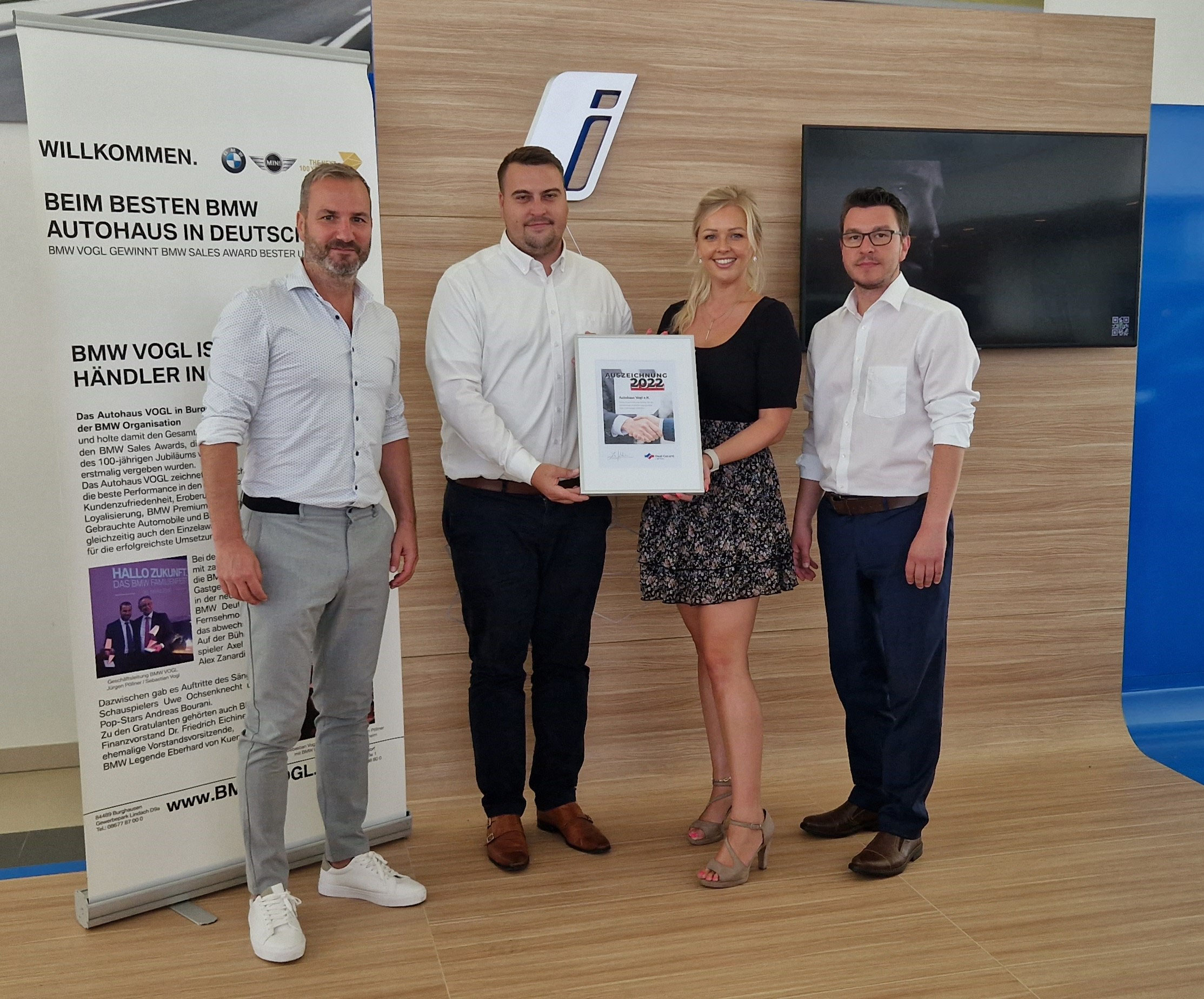 Autohaus VOGL erhält eine Auszeichnung für erstklassige Fahrzeugqualität - Autohaus BMW VOGL