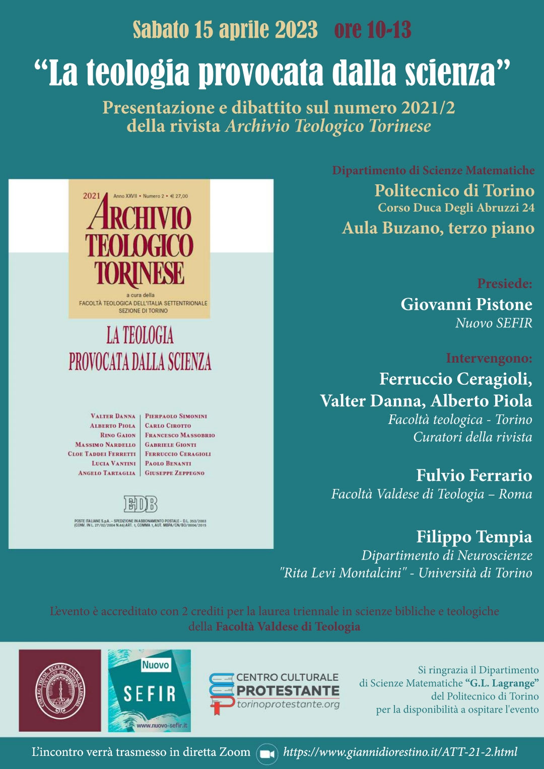 15.04.2023 Convegno La Teologia provocata dalla Scienza - celitos Webseite!