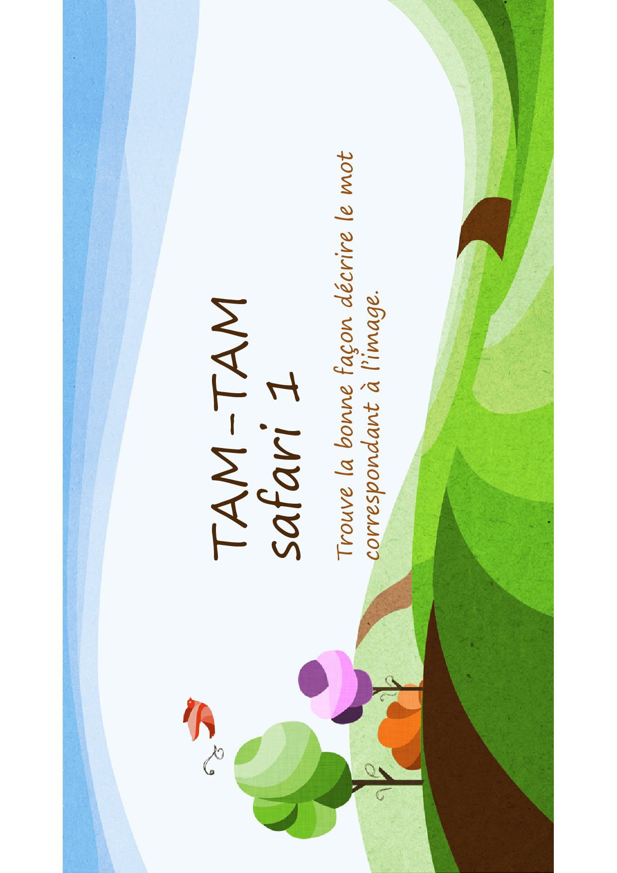 TAM TAM safari - Fiches de prep (cycle1-cycle 2-ULIS-Rased)