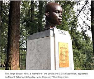 Portland anti-racist art popup monument to slave left out of Lewis ...
