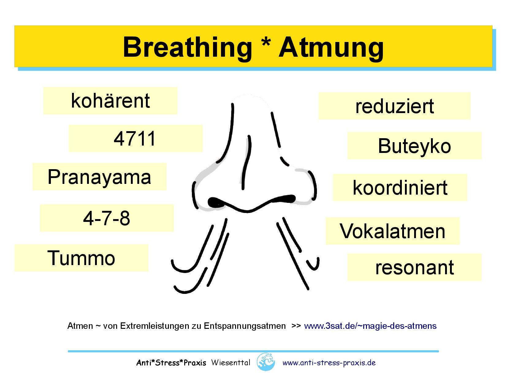 Atmung - Anti*Stress*Praxis mit einfachen Body-Mind Übungen von Atem ...