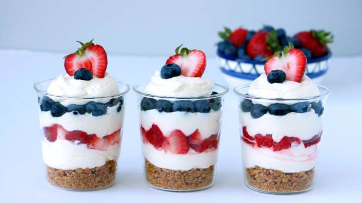 Recette Cheesecakes aux fruits rouges en verrines - Boutique Lucille ...