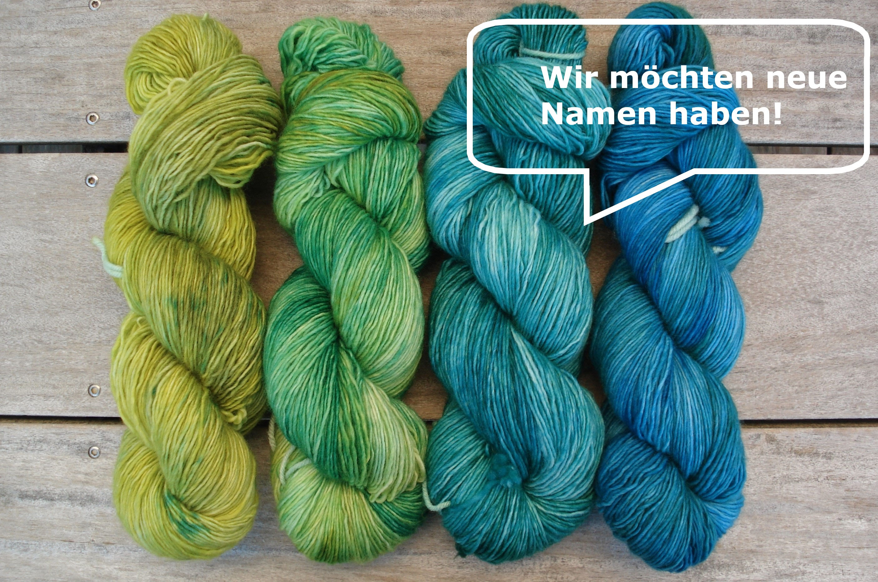 Neue Namen für die Sets - farbenprächtig - handgefärbte Garne